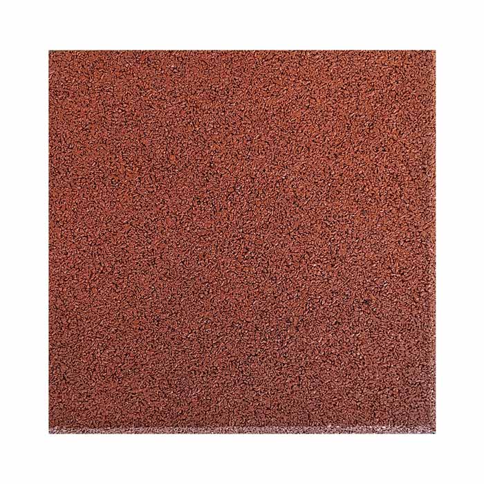 Red Recycled Rubber Gym Flooring Tiles - 50 x 50 cm - Set of 4